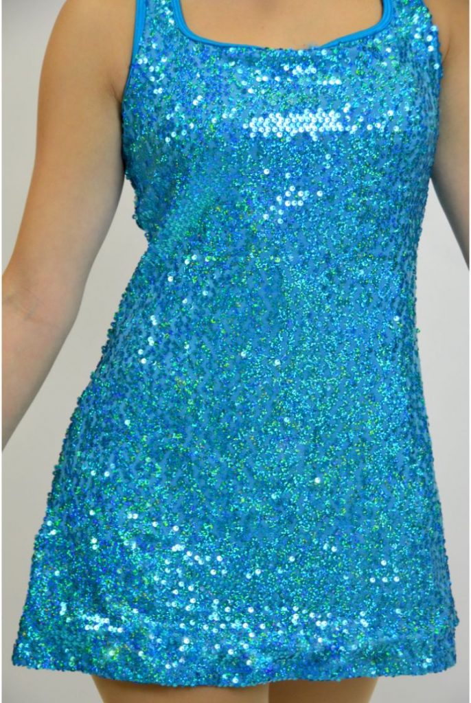 TURQUOISE SEQUIN DRESS - The Costume Closet