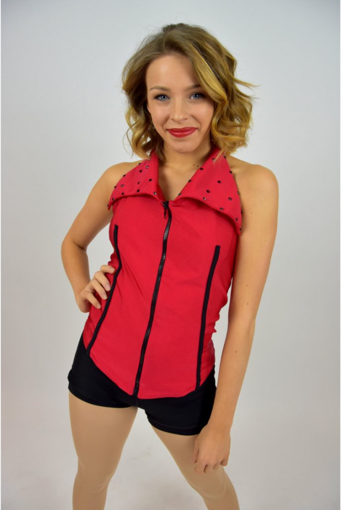 RED HALTER VEST - The Costume Closet