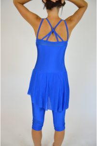ROYAL BLUE SKIRTED UNITARD - The Costume Closet