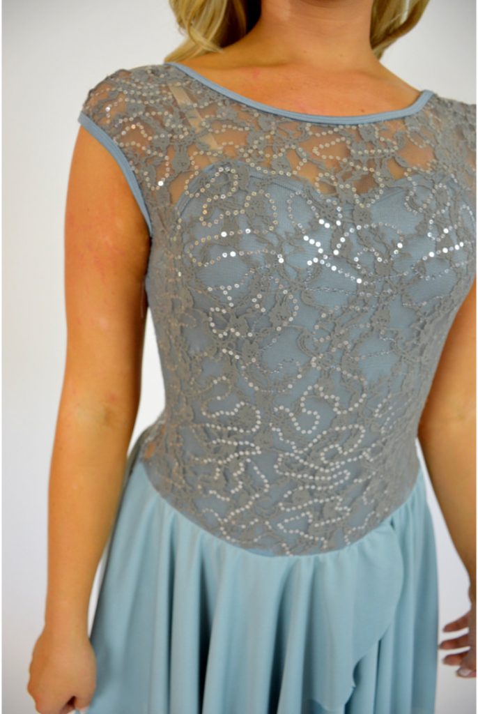 SLATE BLUE SEQUIN DRESS - The Costume Closet